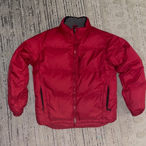 GAP | Jackets & Coats | Gap Red Down Filled Puffer Jacket Drake Hotling ...